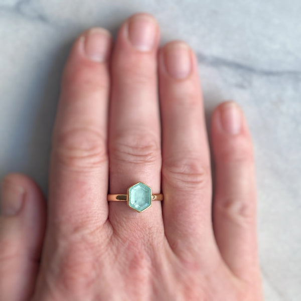 Neon Green Beryl Ring - Mavens