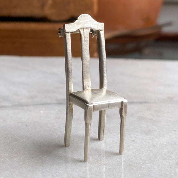 Sterling Silver Chair Pin - Mavens